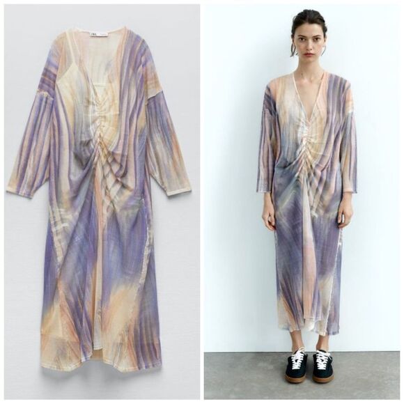 Zara | Dresses | Zara Printedknittunicdressmulticolored | Poshmark